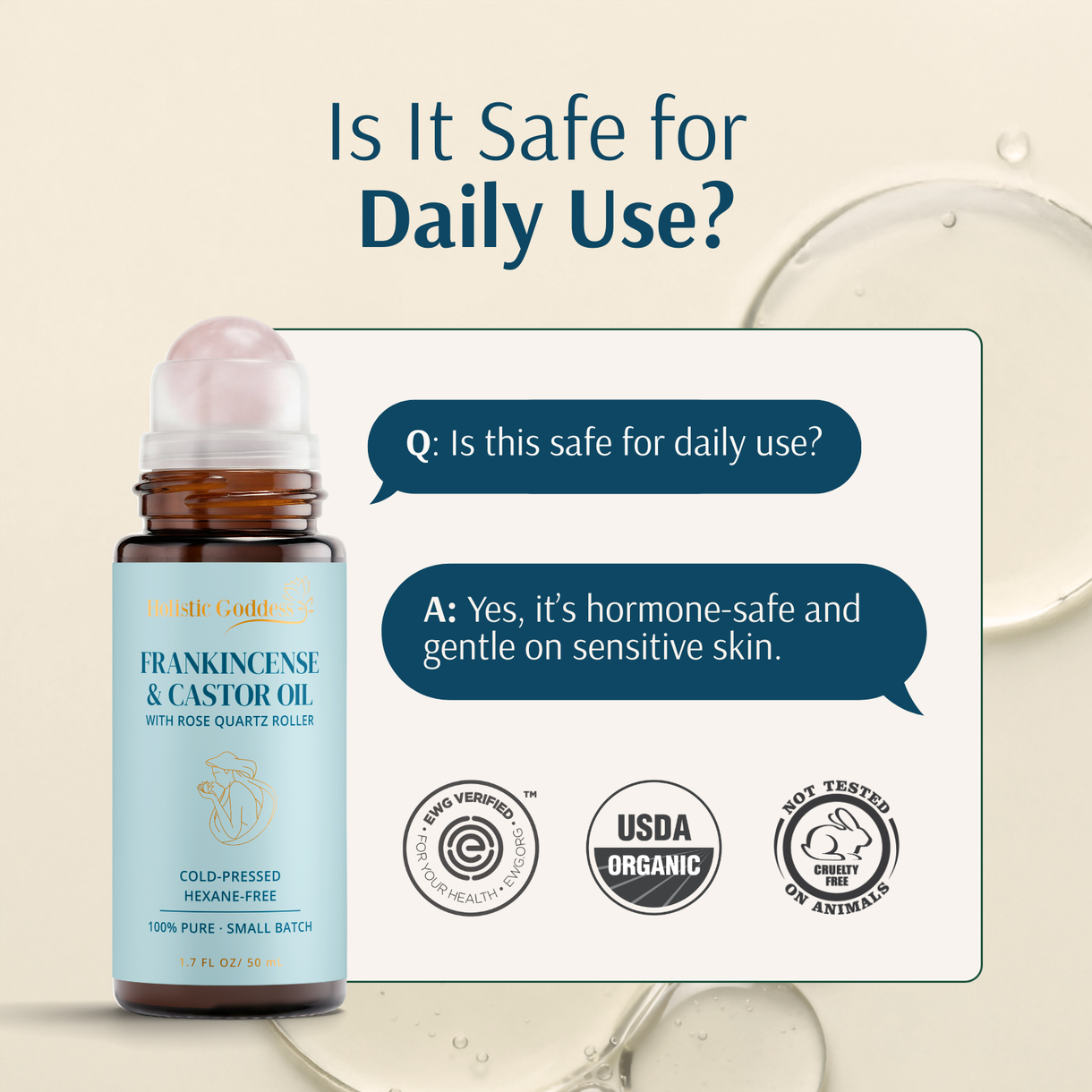 Organic Castor Oil Roll-on With Frankincense – Holistic Goddess